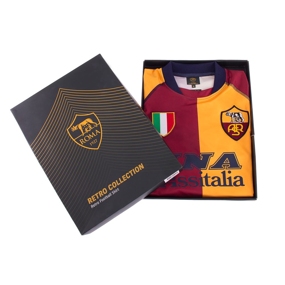 AS Roma Retro Voetbalshirt 2001-02 + Batistuta 20 | Sportus.nl