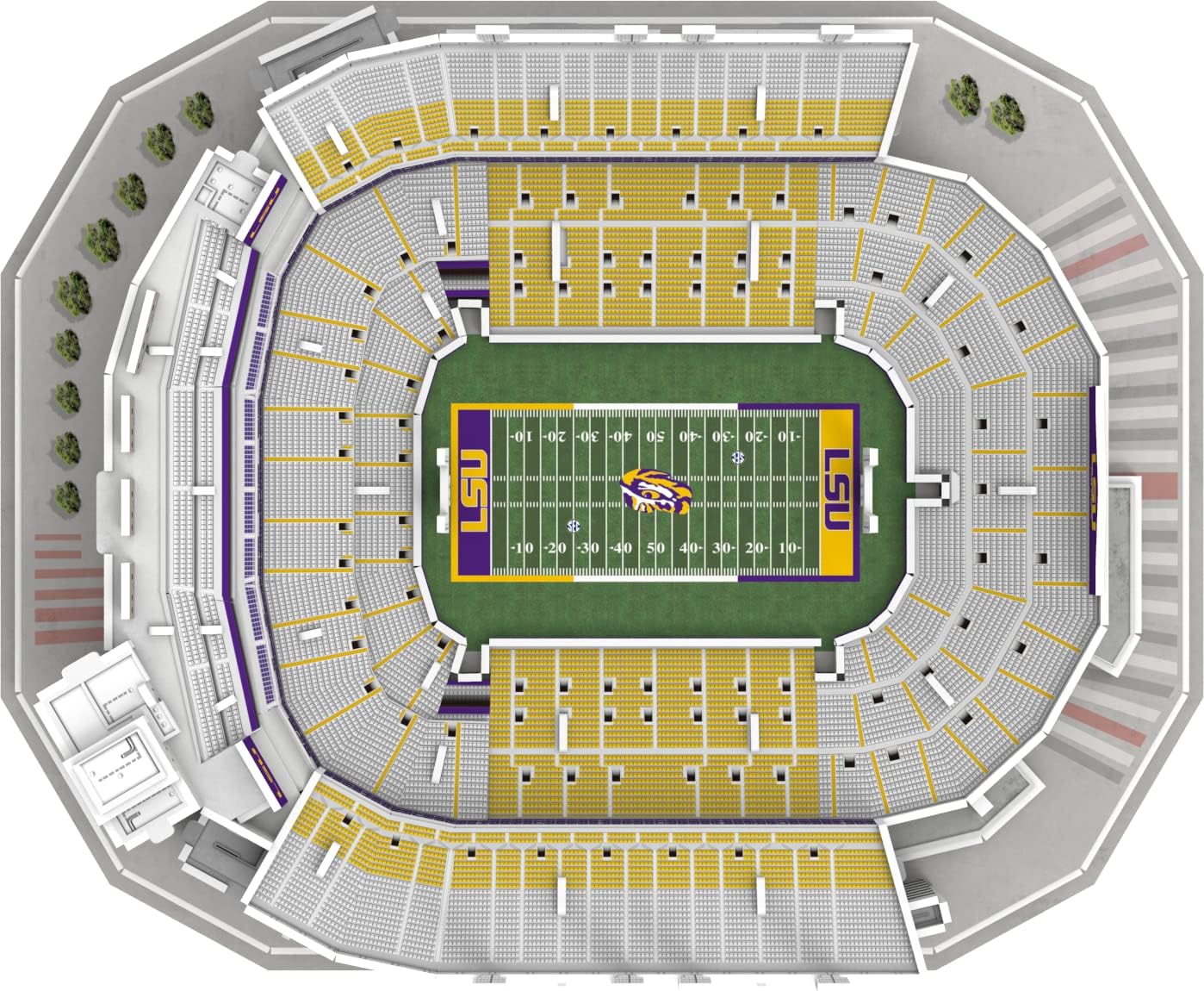 Louisiana State University Tiger Stadion - 3D Puzzel | Sportus.nl