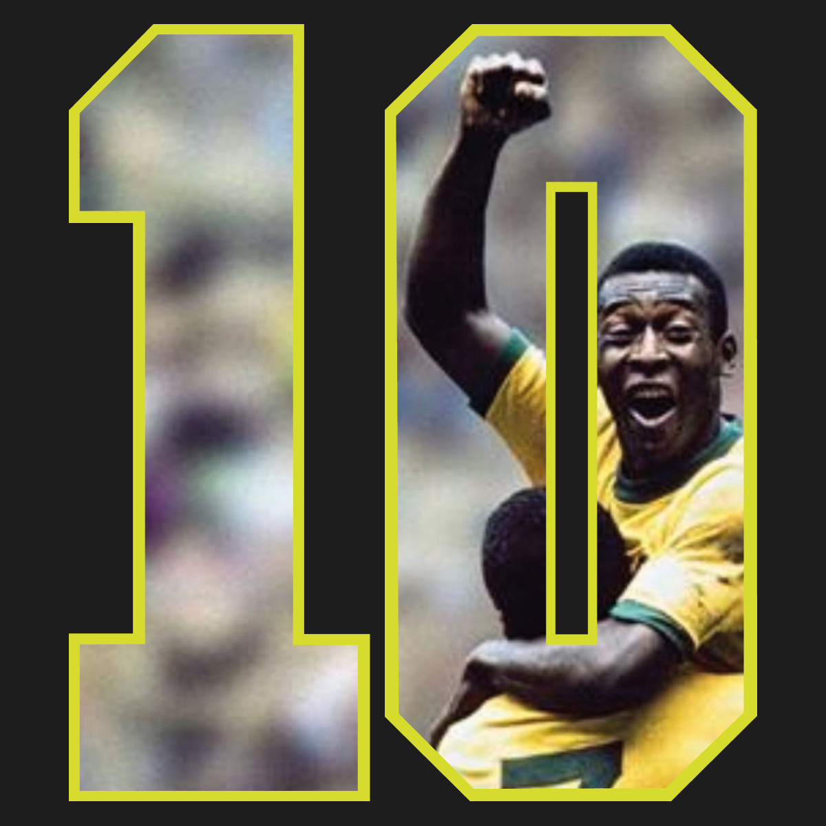FC Eleven - Brazilië Pelé O Rei T-Shirt - Zwart | Sportus.nl